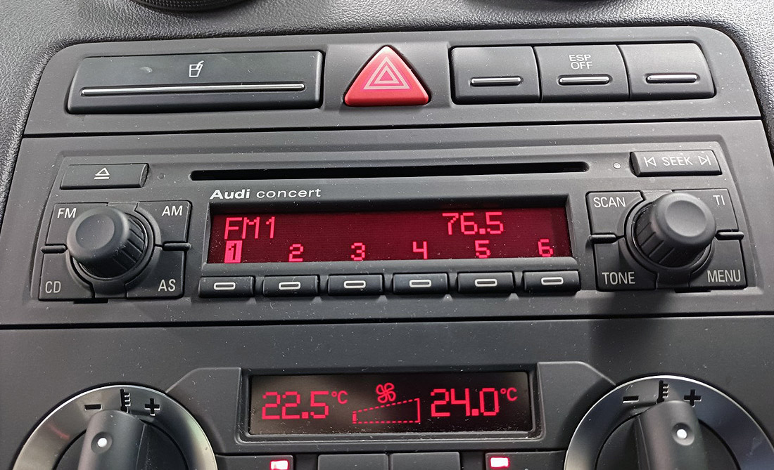 Elutstyr - Radiobytte: Audi Concert 2